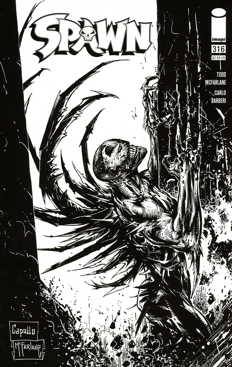 Spawn #316 Cover D Incentive Greg Capullo & Todd McFarlane Black & Whi – Black Dragon Comix